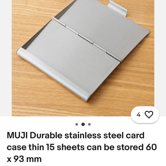 Office | Muji Stainless Steel Card Case 14 Of Them 1 Each | Poshmark
